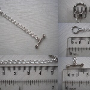 Tibetan Silver T-bar Toggle Clasp Extender Chain for a Necklace or ...