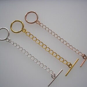 Round Toggle Clasp Extension Chain for a Necklace or Bracelet, Chain ...