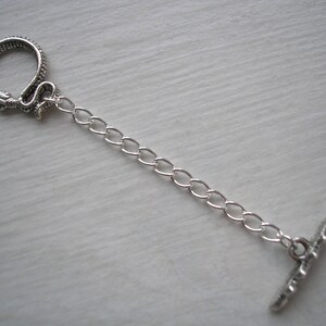 Tibetan Silver T-bar Toggle Clasp Extender Chain for a Necklace or ...