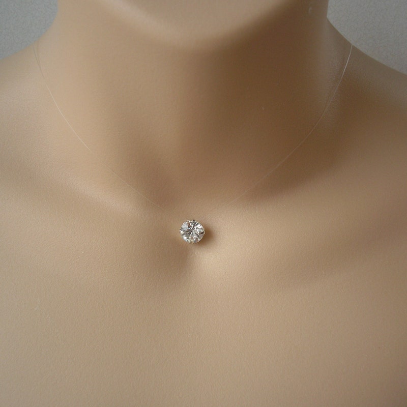 Invisible Choker Pearl - Etsy UK