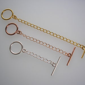 Round Toggle Clasp Extension Chain for a Necklace or Bracelet, Chain ...