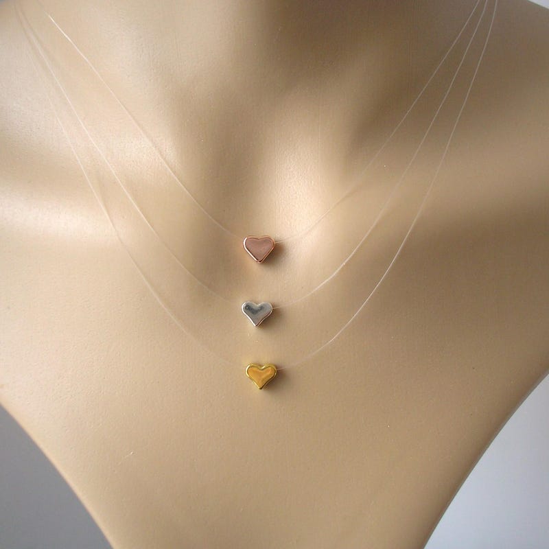 Triple Heart Pendant - Etsy