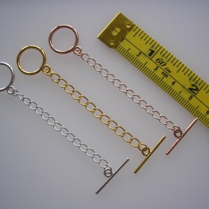 Round Toggle Clasp Extension Chain for a Necklace or Bracelet, Chain ...