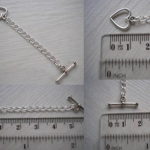 Tibetan Silver T-bar Toggle Clasp Extender Chain for a Necklace or ...