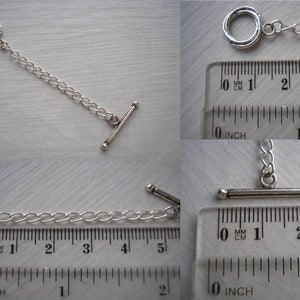 Tibetan Silver T-bar Toggle Clasp Extender Chain for a Necklace or ...