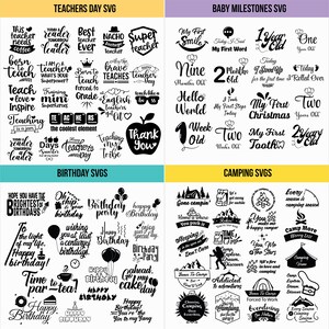 Mega SVG Bundle, Silhouette Cut Files, Svg Files for Cricut, T Shirt ...