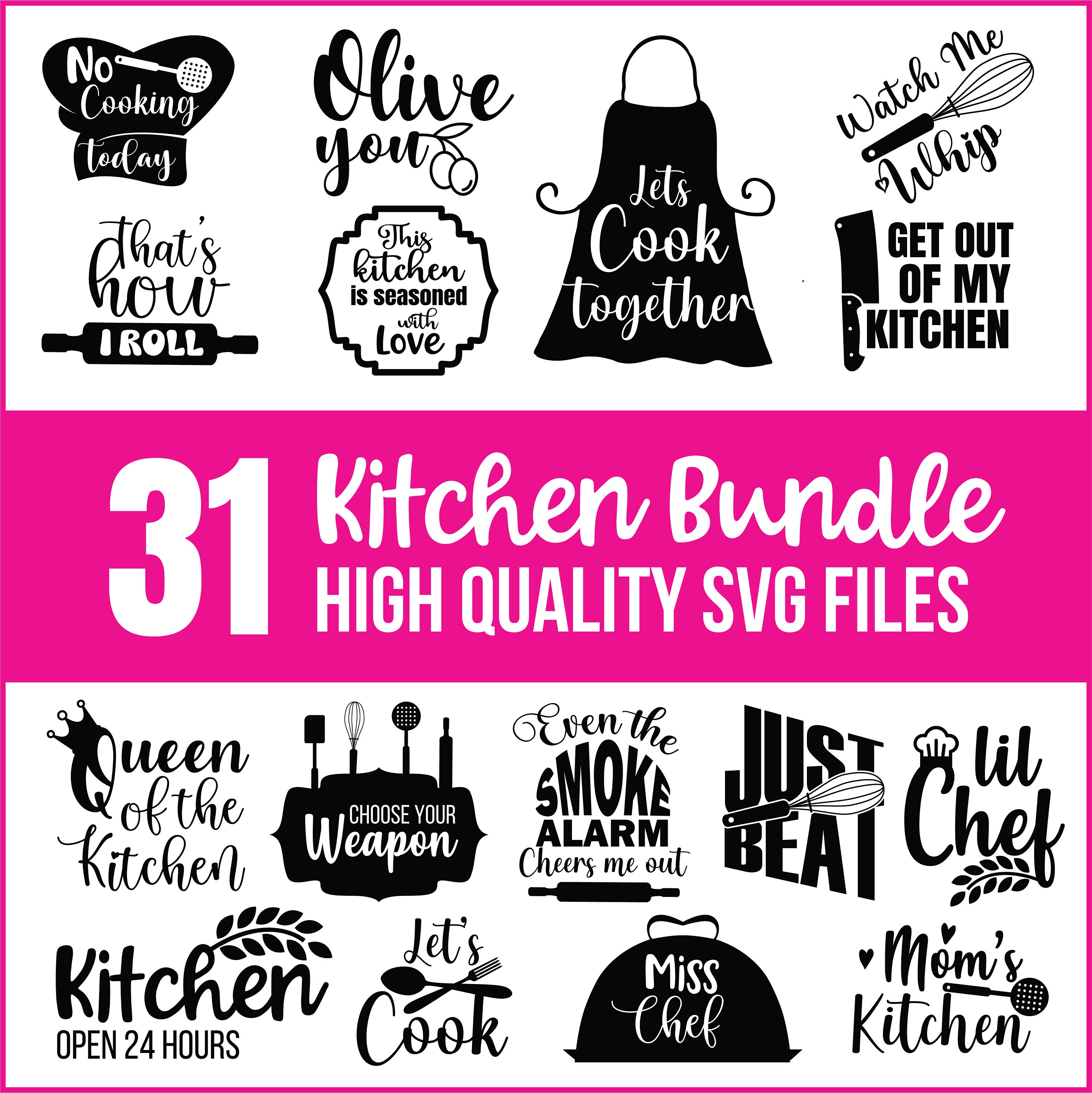 Kitchen SVG Bundle Baking Svg Cooking Svg Chef Svg Cute - Etsy