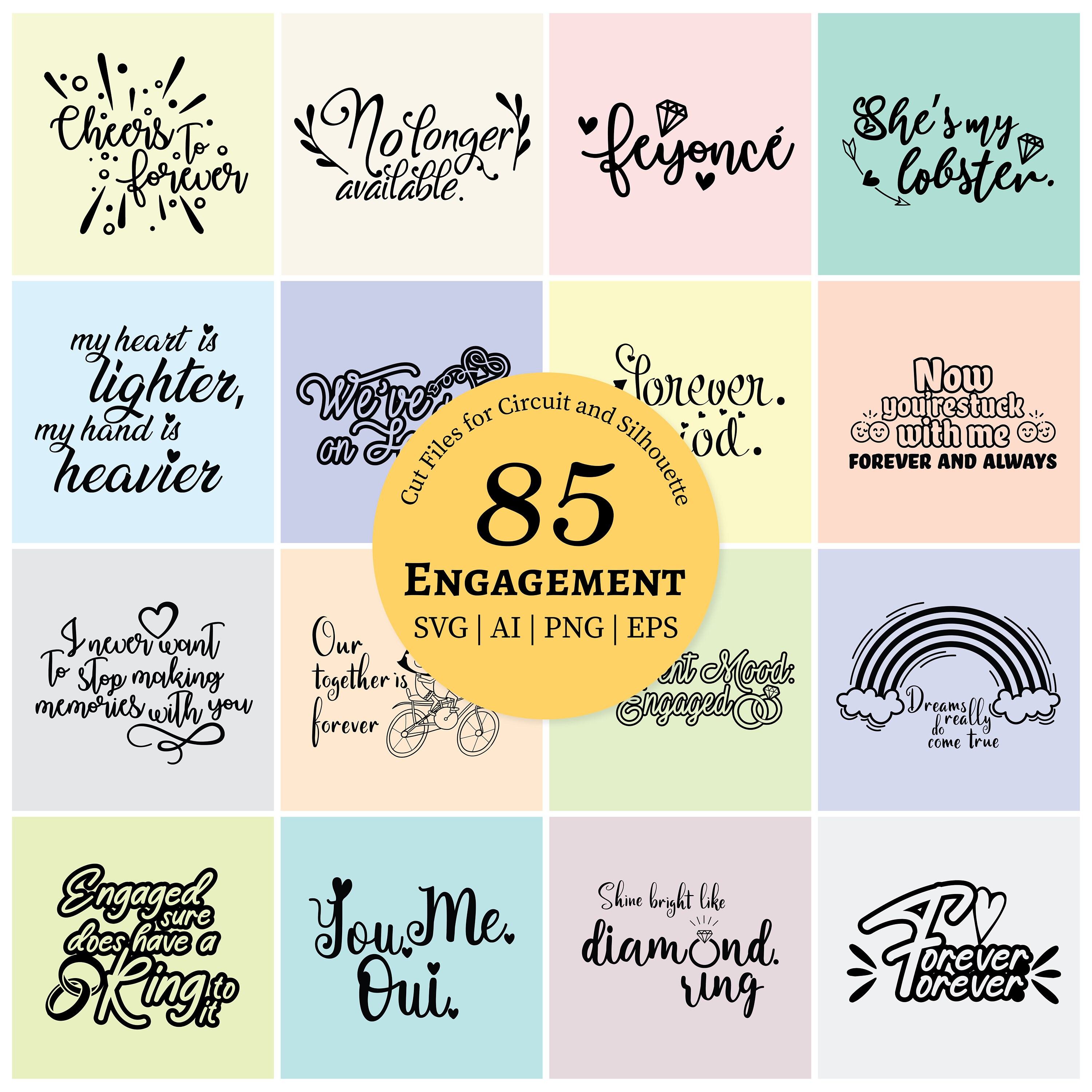 Engagement SVG Bundle, Couple SVG Bundle, Mr and Mrs SVG Bundle ...