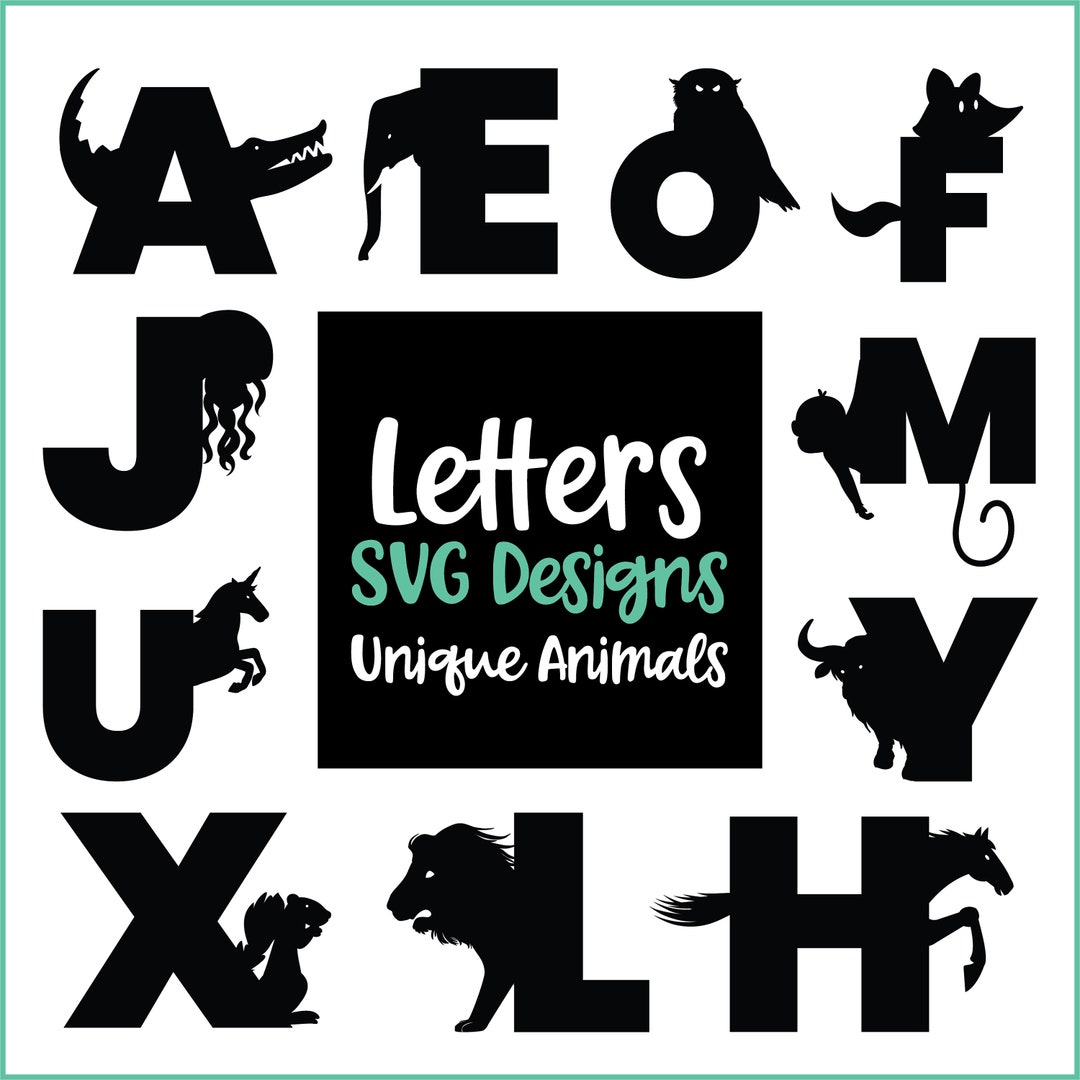 Alphabets Svgs, Letter Svgs, Monogram Alphabet SVG, PNG, Monogram Frame ...