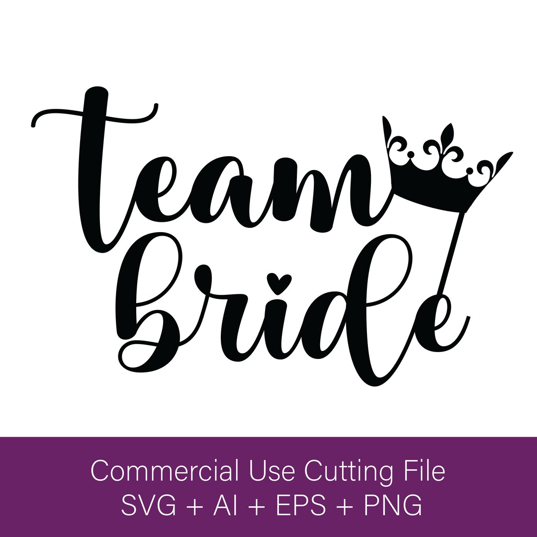 Team Bride Team Groom Wedding Svg Bride Groom Svg Hand - Etsy