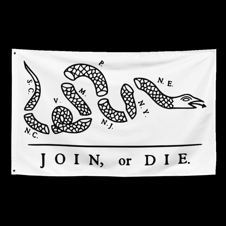 Join or Die, Fabric Flag, JOIN OR DIE, Americana, American Flag, Merica ...