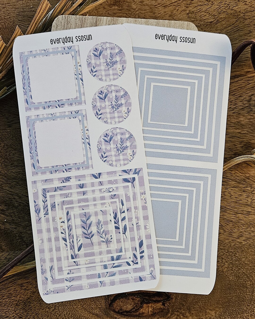 Square Border Stickers Layering - Etsy