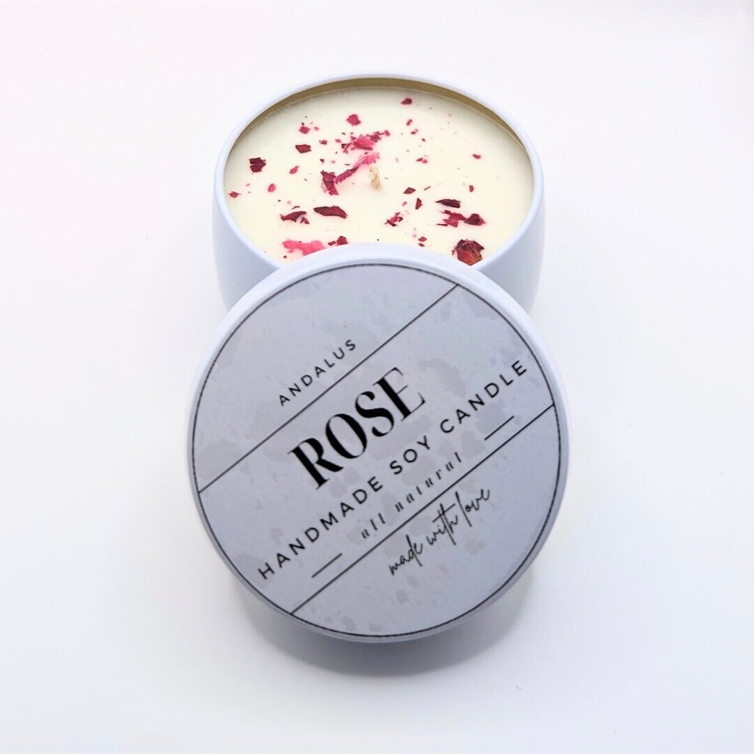 Rose Candle, Luxury Candle, Meditation Candle, Yoga Candle, Summer ...