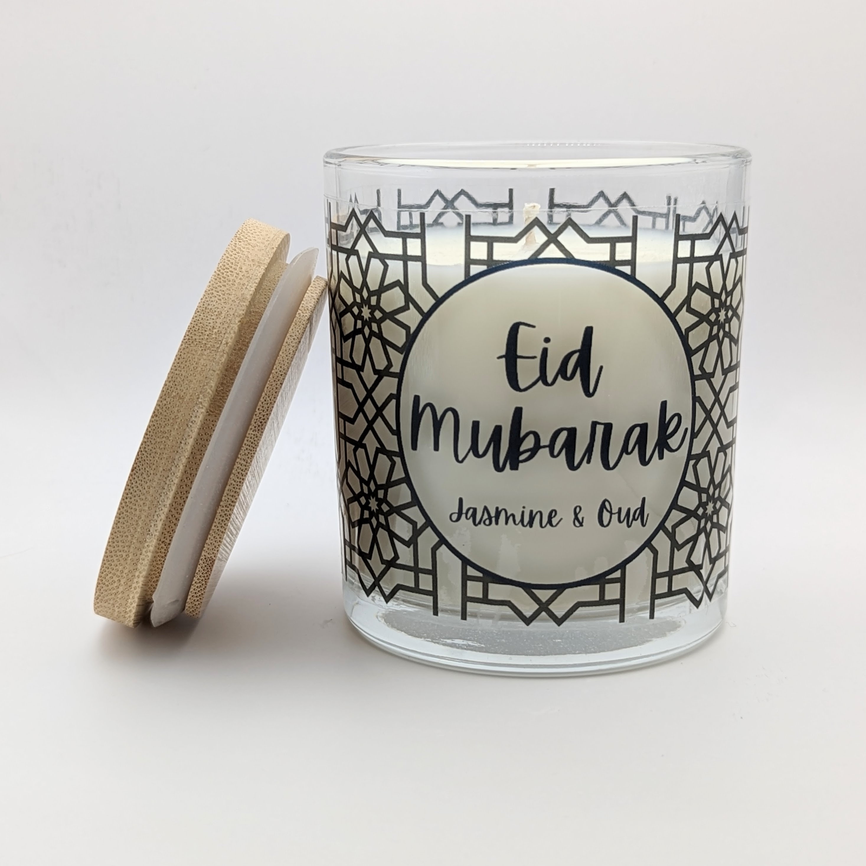 Eid Mubarak Candle jasmine & Oud - Etsy