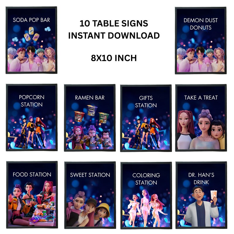 K pop demon hunters eating ramen coloring - Etsy.de