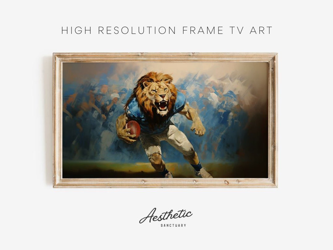 Lions Frame TV Art | LIONS Digital Art | Samsung Frame TV Art - Etsy
