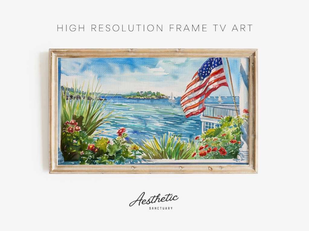 4th of July Digital Art | Coastal Art for Frame TV | Museum Quality ...