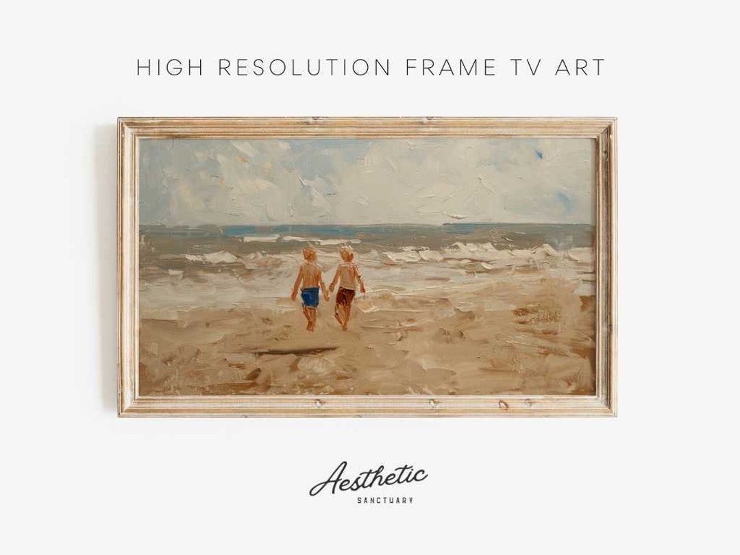 COASTAL Digital Art | Coastal Art for Frame TV | Brothers on the Beach ...