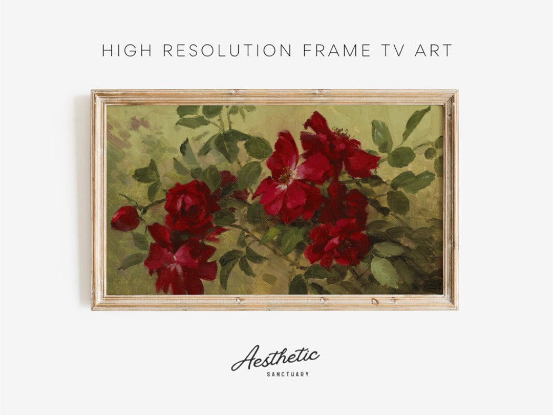 Floral Frame TV Art | Floral Digital Art | Samsung Frame TV Art - Etsy