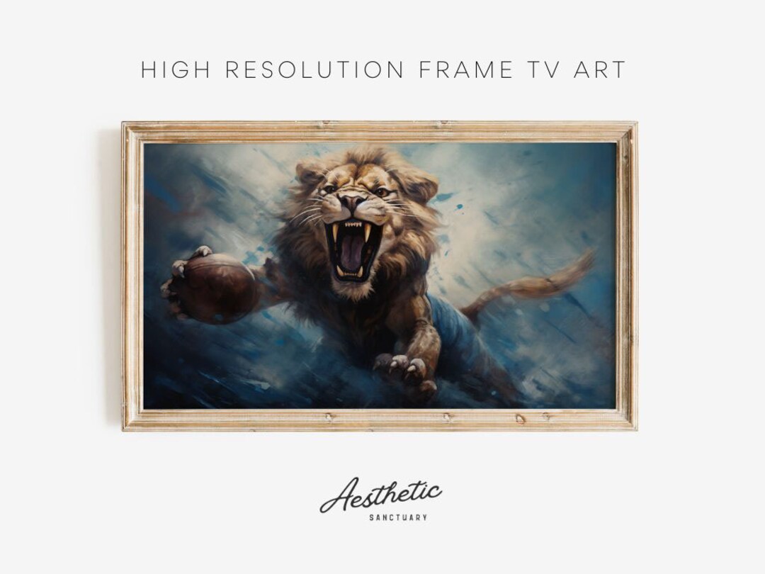 Lions Frame TV Art | LIONS Digital Art | Samsung Frame TV Art - Etsy