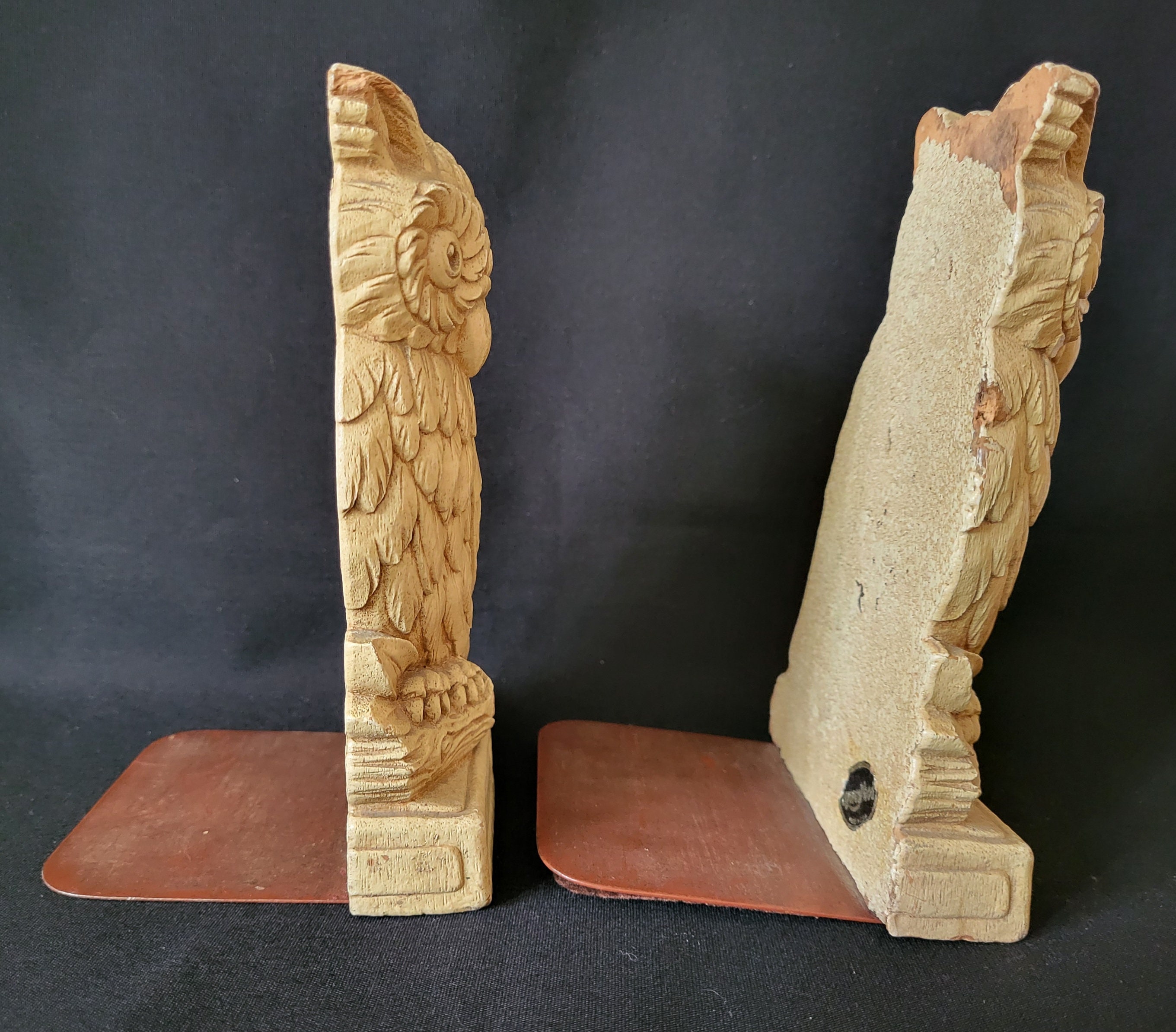 Vintage 1960s MCM Syroco Wood Composite Owl Bookends 6.5 - Etsy