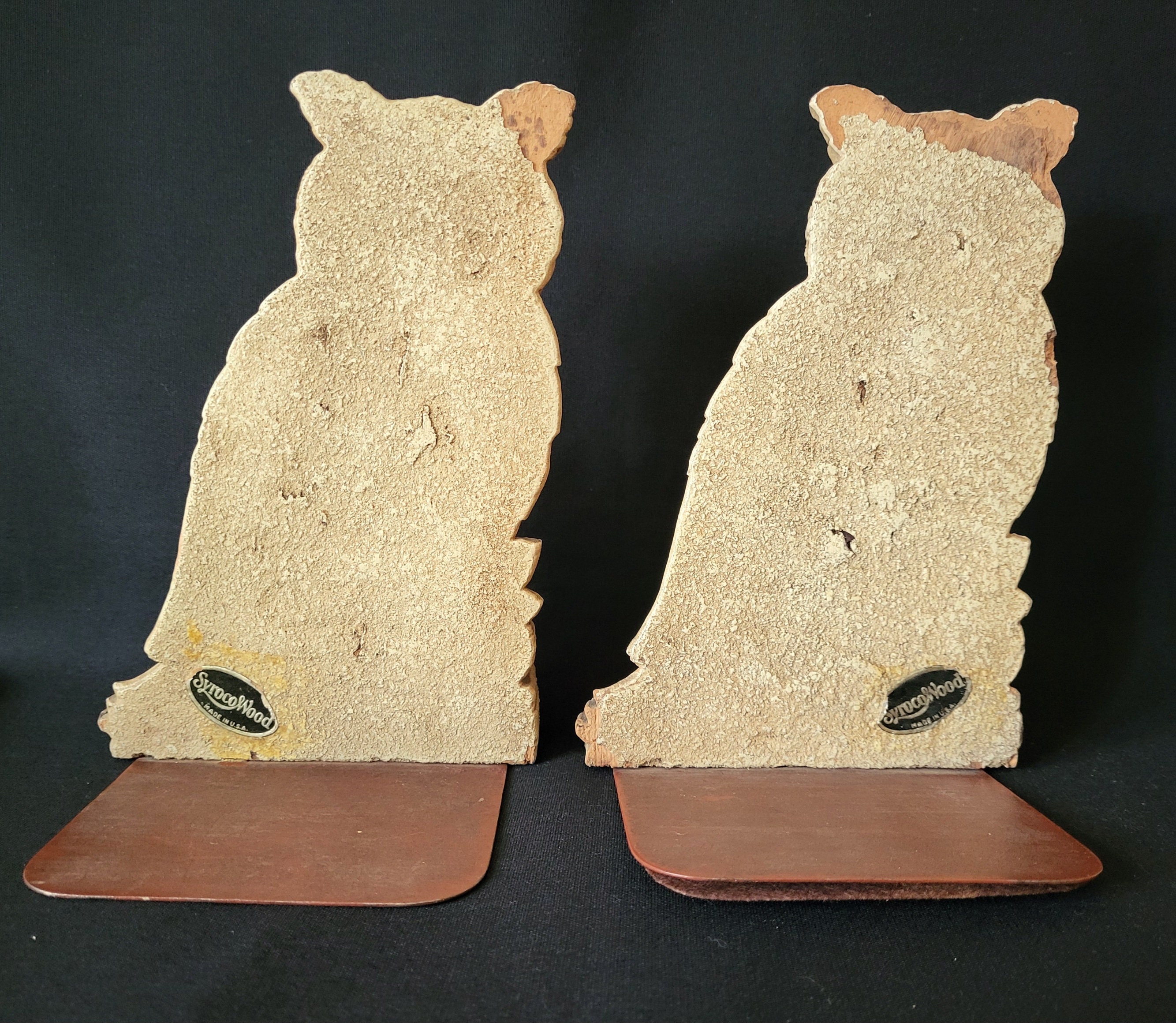 Vintage 1960s MCM Syroco Wood Composite Owl Bookends 6.5 - Etsy