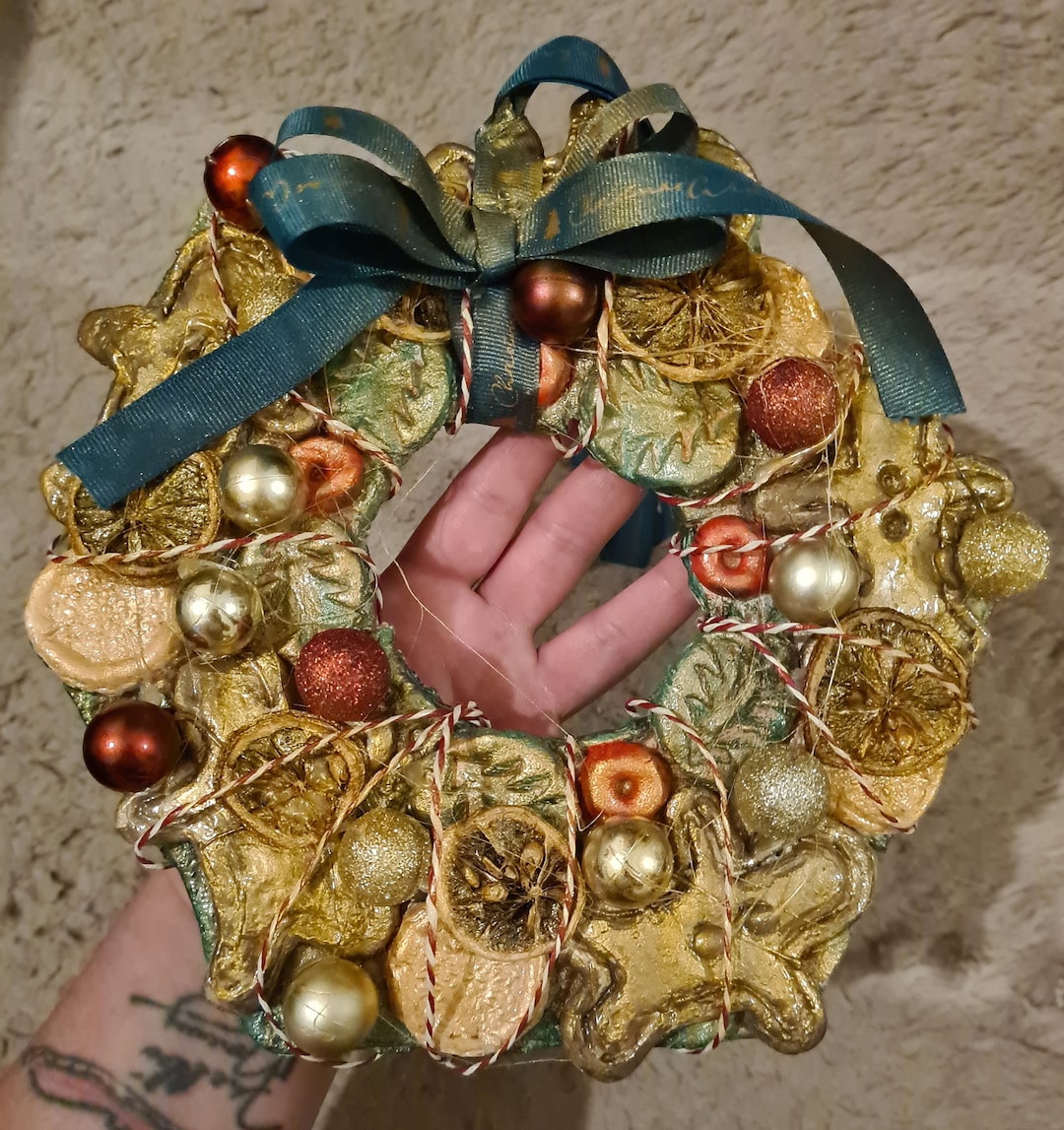 Salt Dough Wreath - Etsy UK
