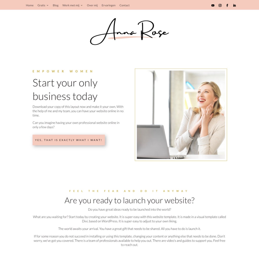 Professional Wordpress Website Template - Easy-to-use - Responsive ...