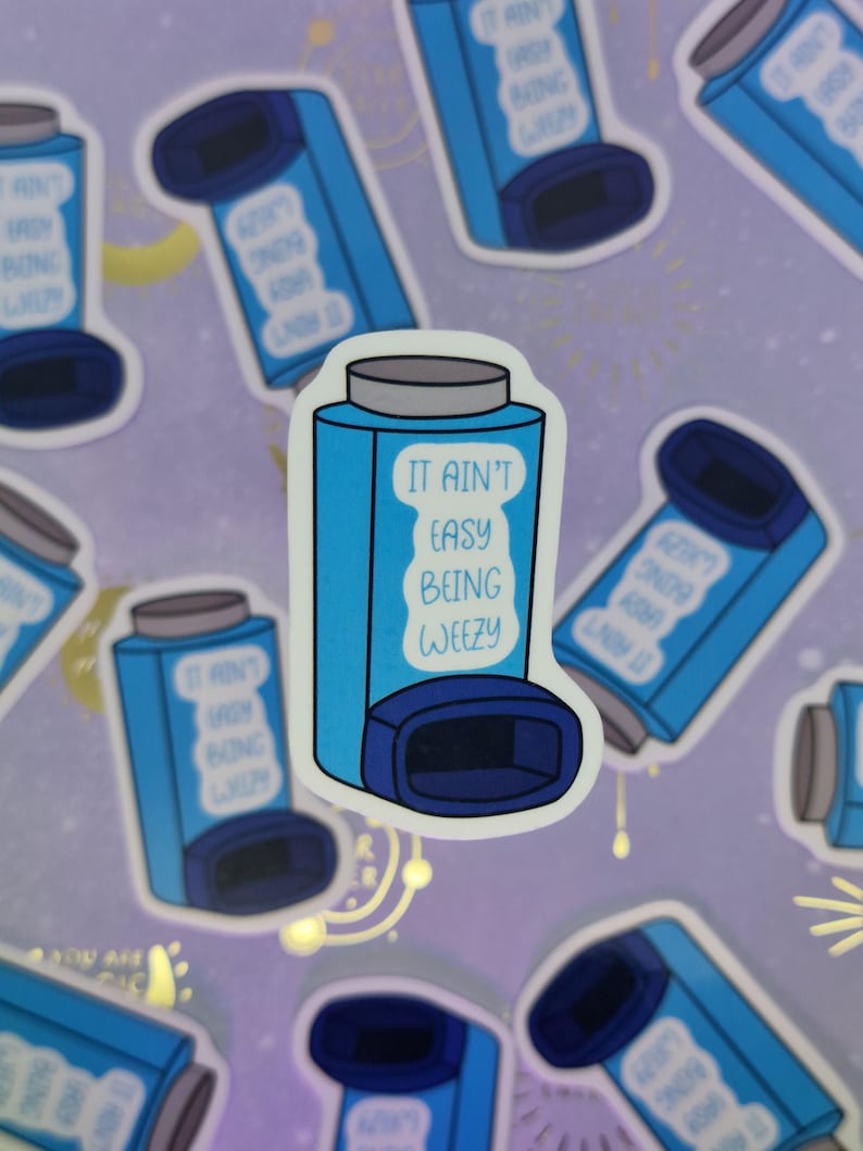 It Aint Easy Being Weezy, Medical Inhaler Sticker, Custom Decal, Laptop ...