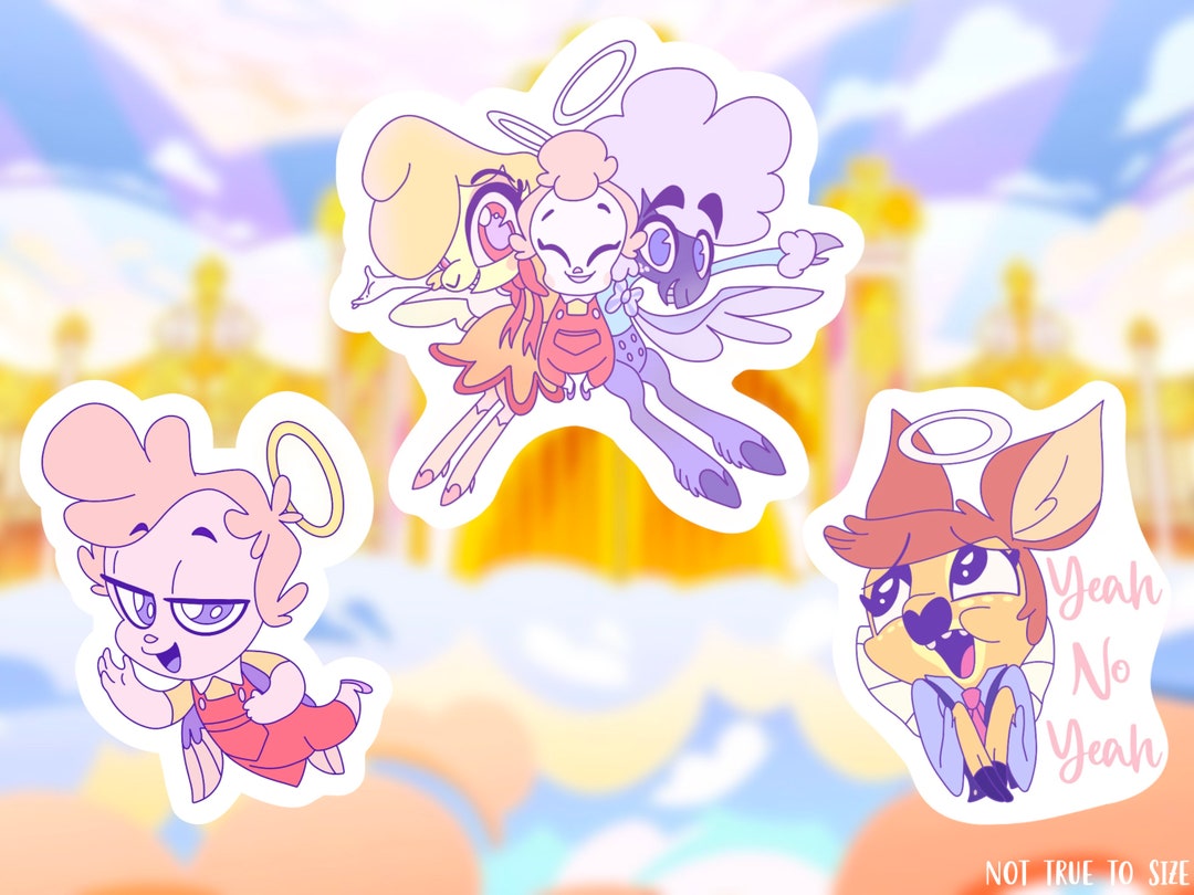 Helluva Boss Angel Sticker Collection, Cletus, Deerie, Collin & Keenie ...