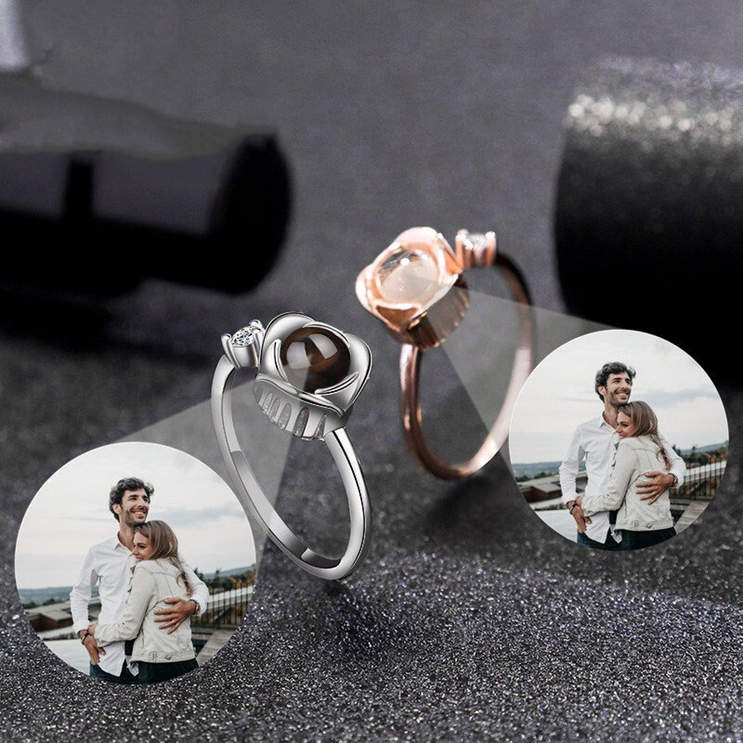 Projection Ring Custom Projection Photo Ring 925 Sterling - Etsy