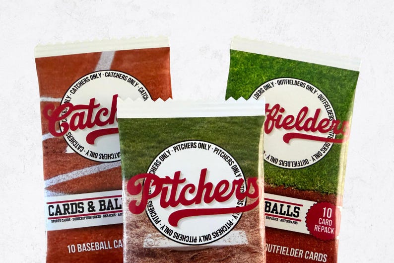 Baseball Card Packs - 10 Cards - MLB Cards - Pitchers, Catchers ...