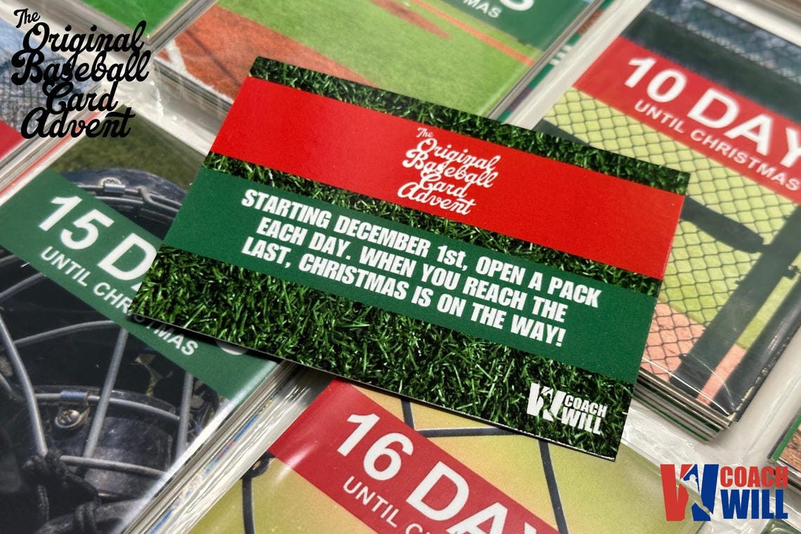 The Original Baseball Card Advent Calendar - 24 Day Christmas Countdown ...
