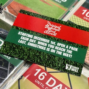 The Original Baseball Card Advent Calendar - 24 Day Christmas Countdown ...