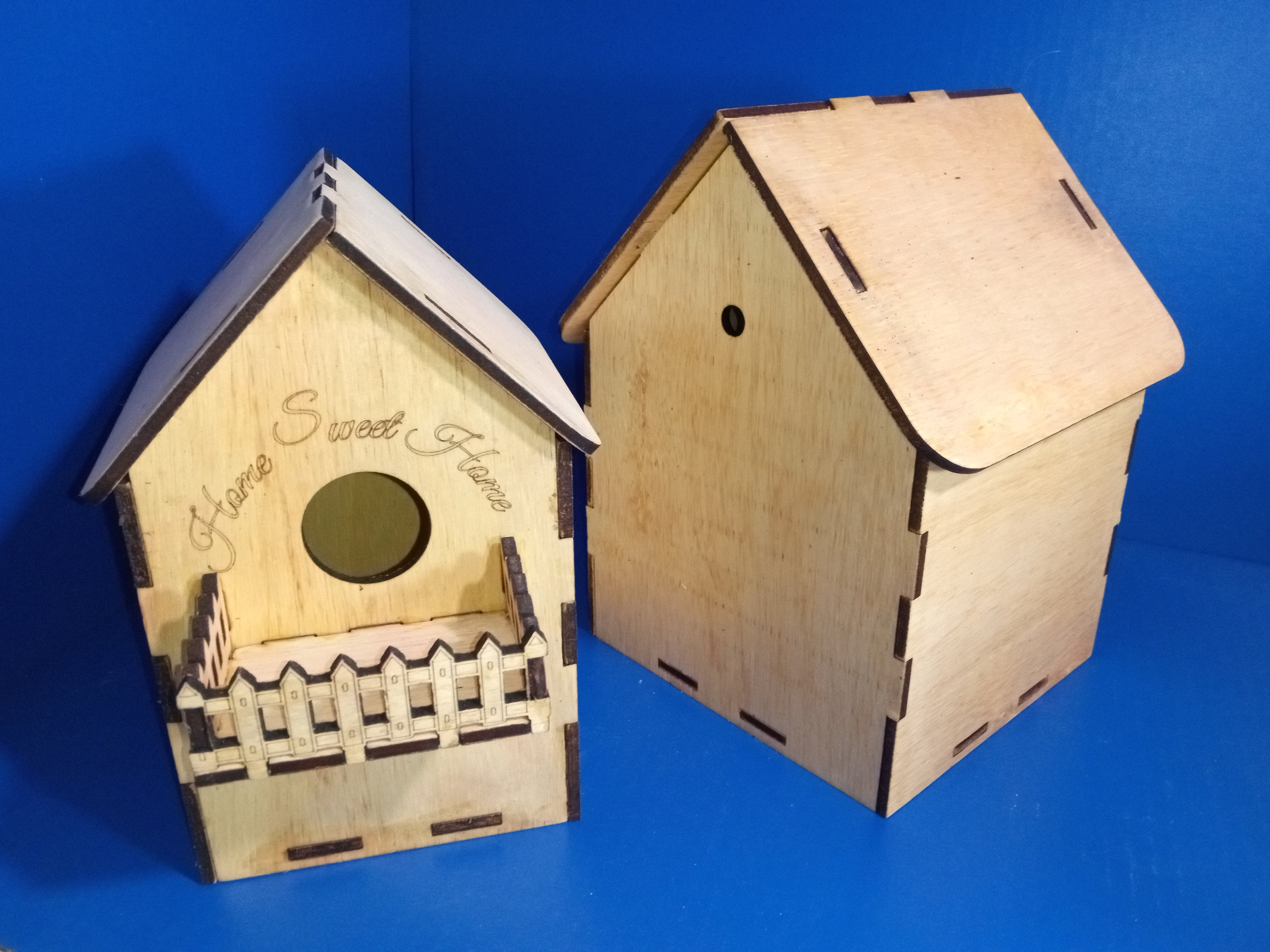 Bird Box X 3 Types of House Svg Lightburn Spring Nesting - Etsy