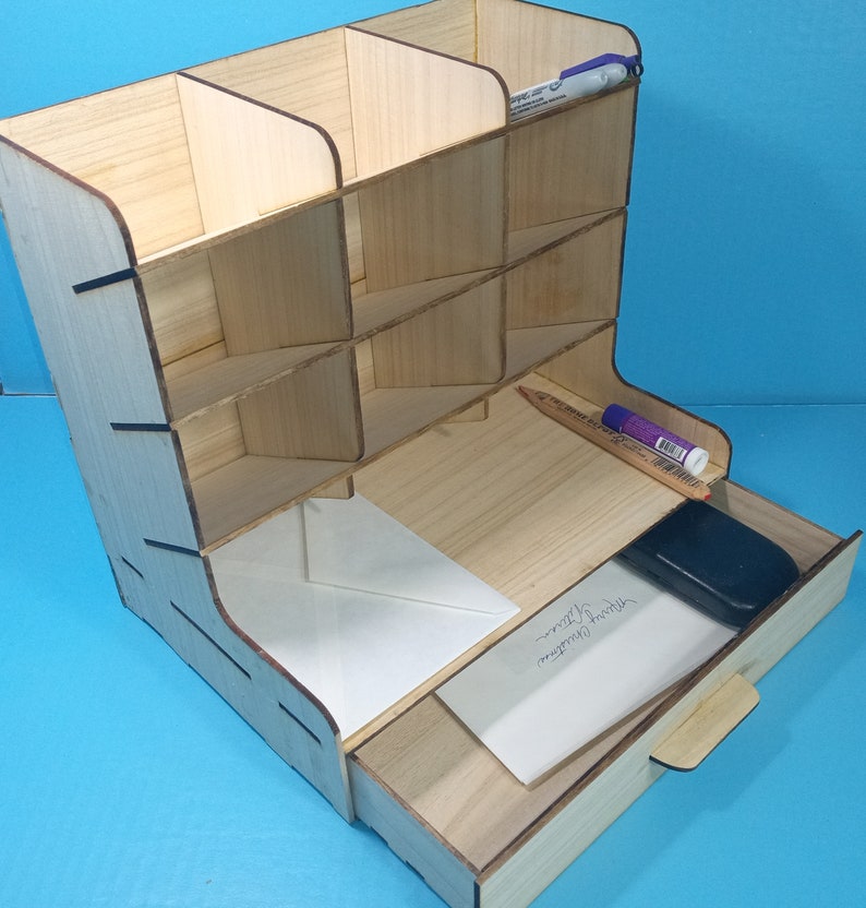 Office Tidy 3 Variations Desk Organizer Laser Cut Desk - Etsy