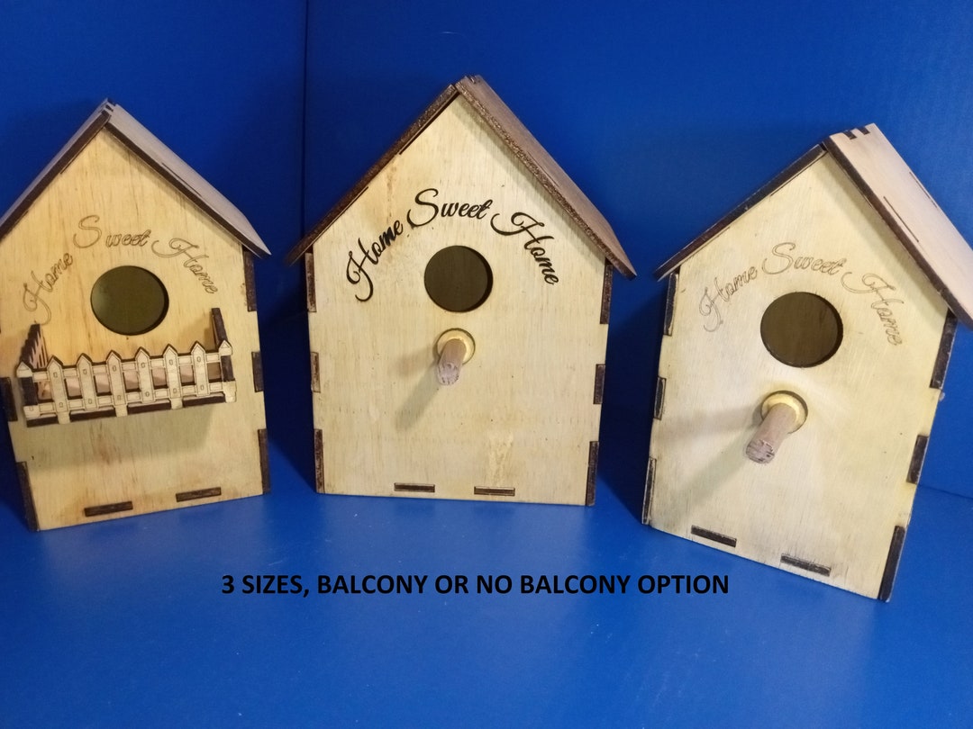 Bird Box X 3 Types of House Svg, Lightburn, Spring, Nesting Box, Bird ...
