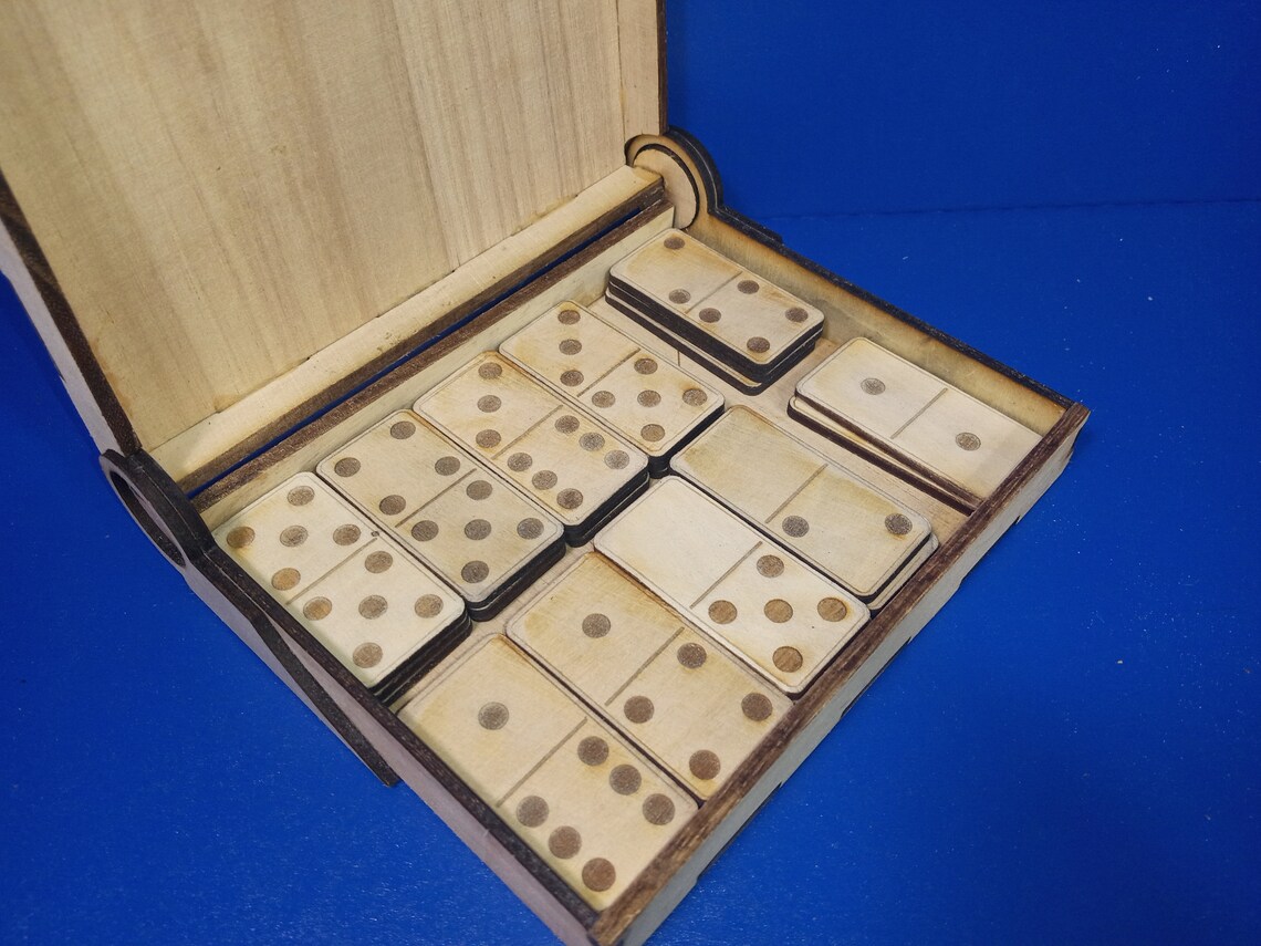 Dominoes Svg, Dominoes Set in Box, Old Fashioned Games, Laser Cut, 3d ...