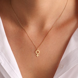 Female Symbol Necklace Empowerment Jewelry Gift for Best - Etsy