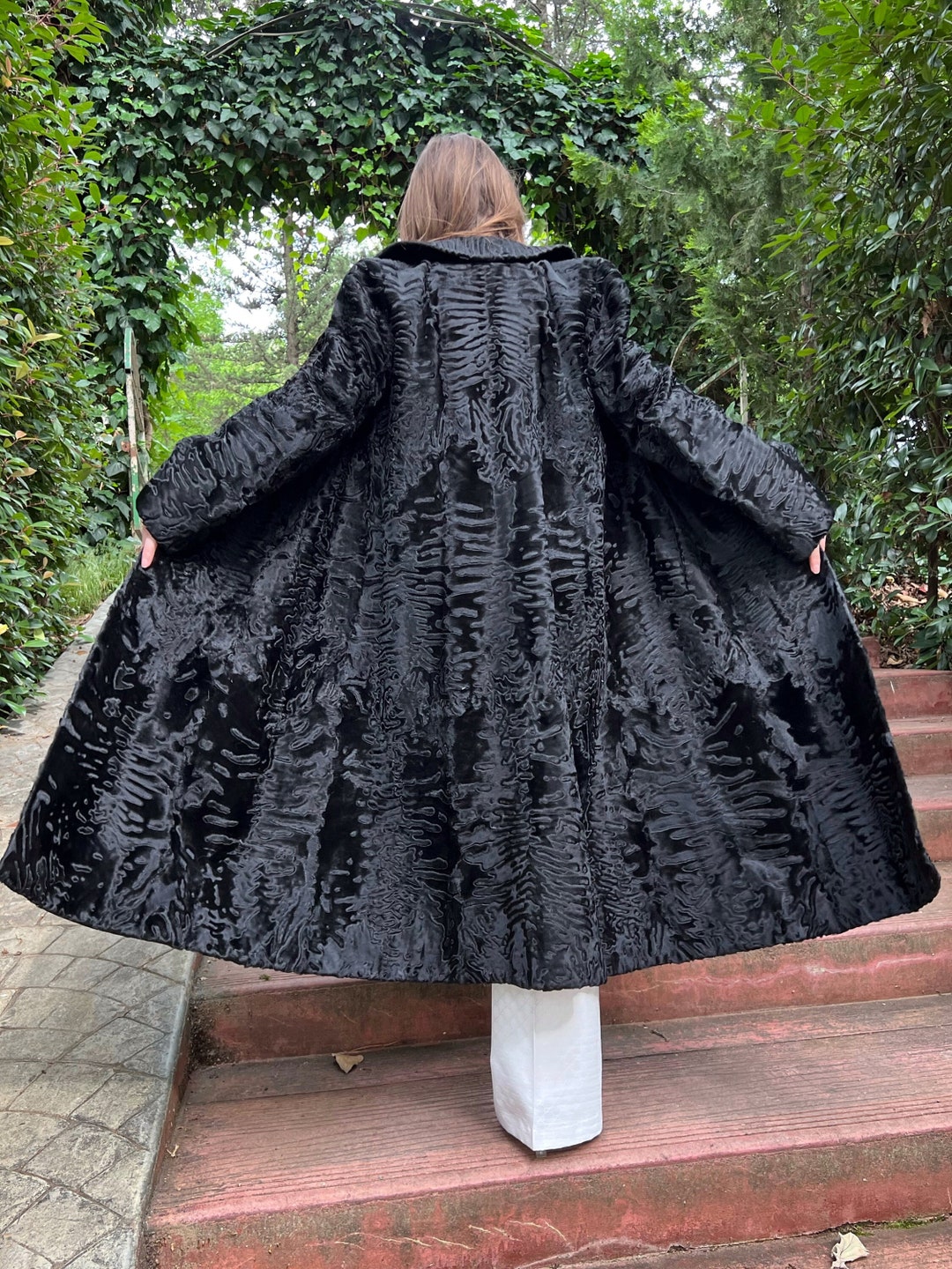 Luxury Astrakhan Fur Coat Swakara Astrakhan Fur Coat Full - Etsy