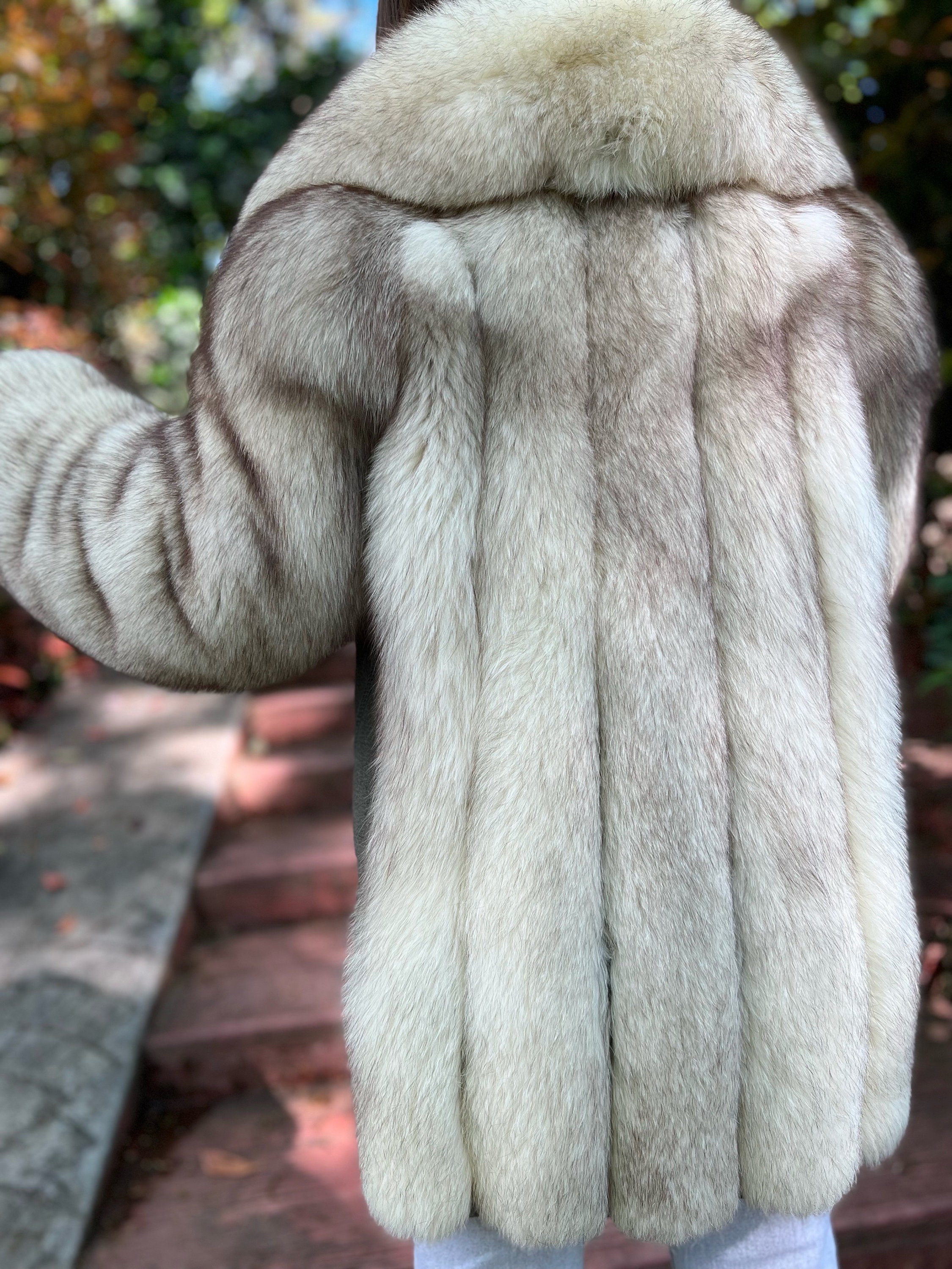 White Fox Fur Coat Fluffy Fur Coat Real Fur Coat Small Fur - Etsy UK