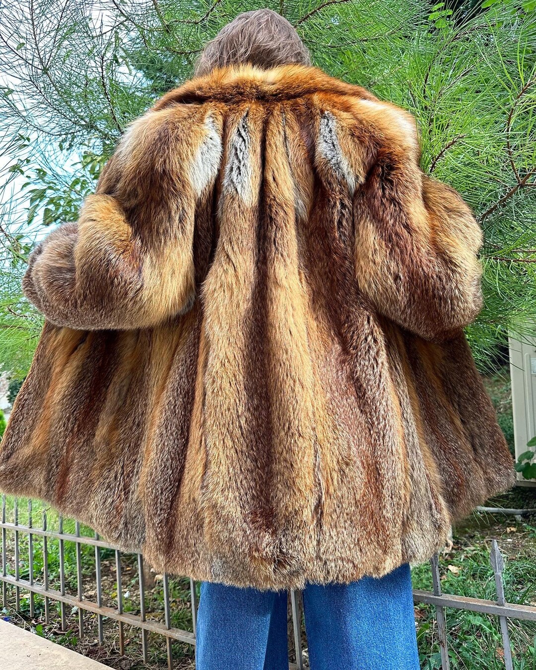 Red Fox Fur Coat Fox Fur Coat Fur Coat Vintage Fur Coat - Etsy