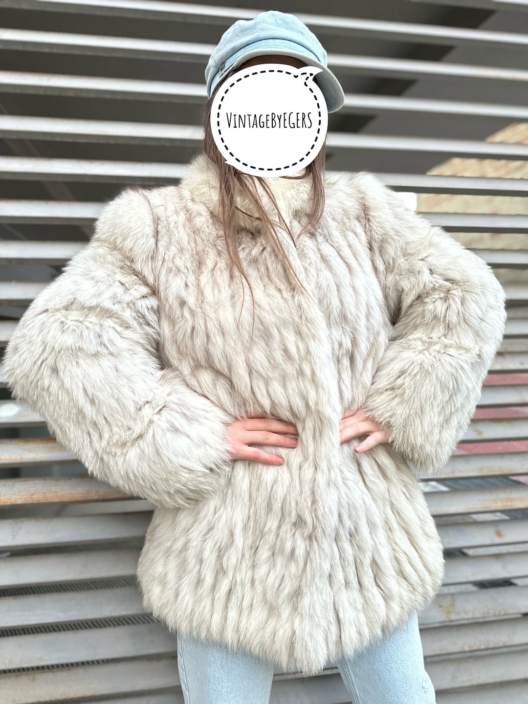 White Nordic Fox Fur Coat, Fox Fur Coat, White Fox Coat, Medium Fox Fur ...