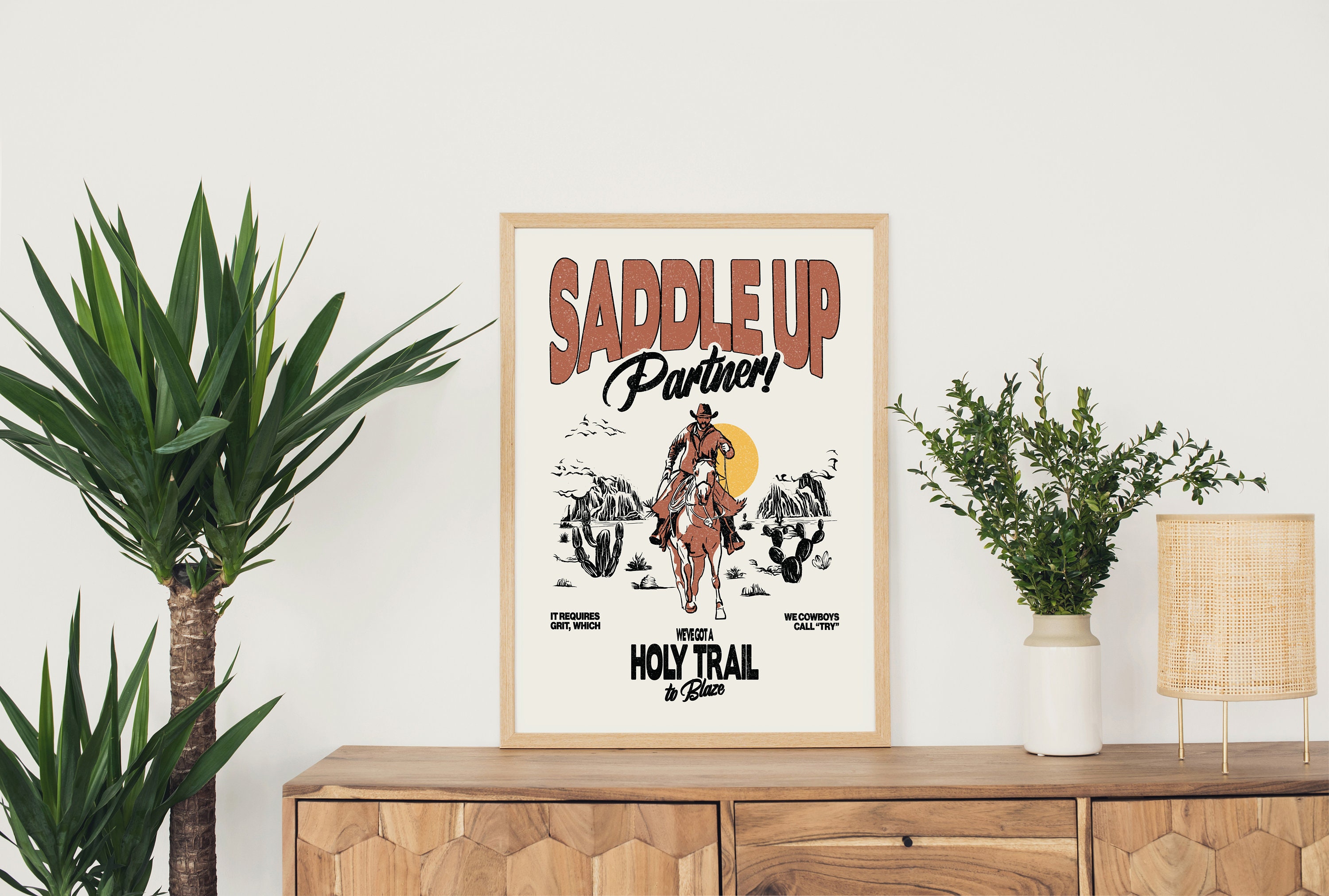 Saddle up Cowboy Poster Inspiring Western Poster Digital - Etsy