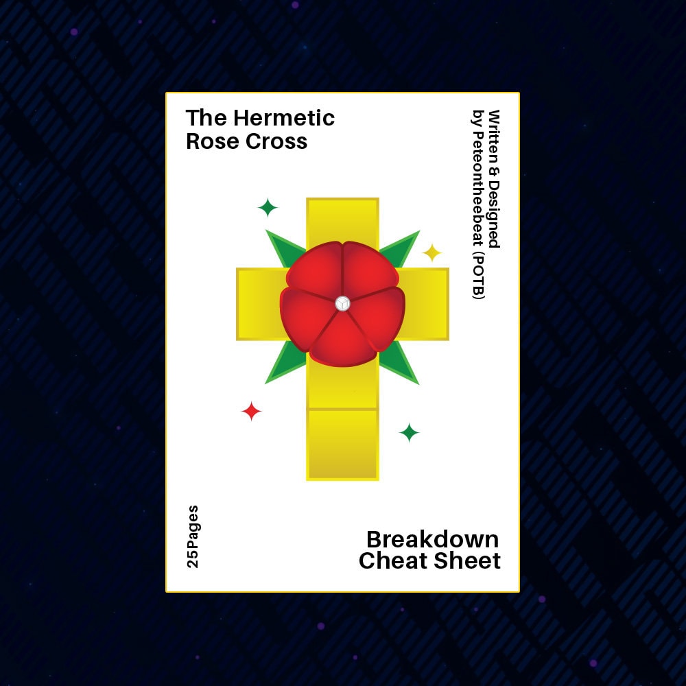 The Hermetic Rose Cross Cheat Sheet (white) - Etsy