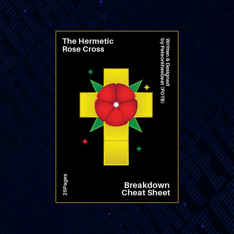 The Hermetic Rose Cross Cheat Sheet (black) - Etsy