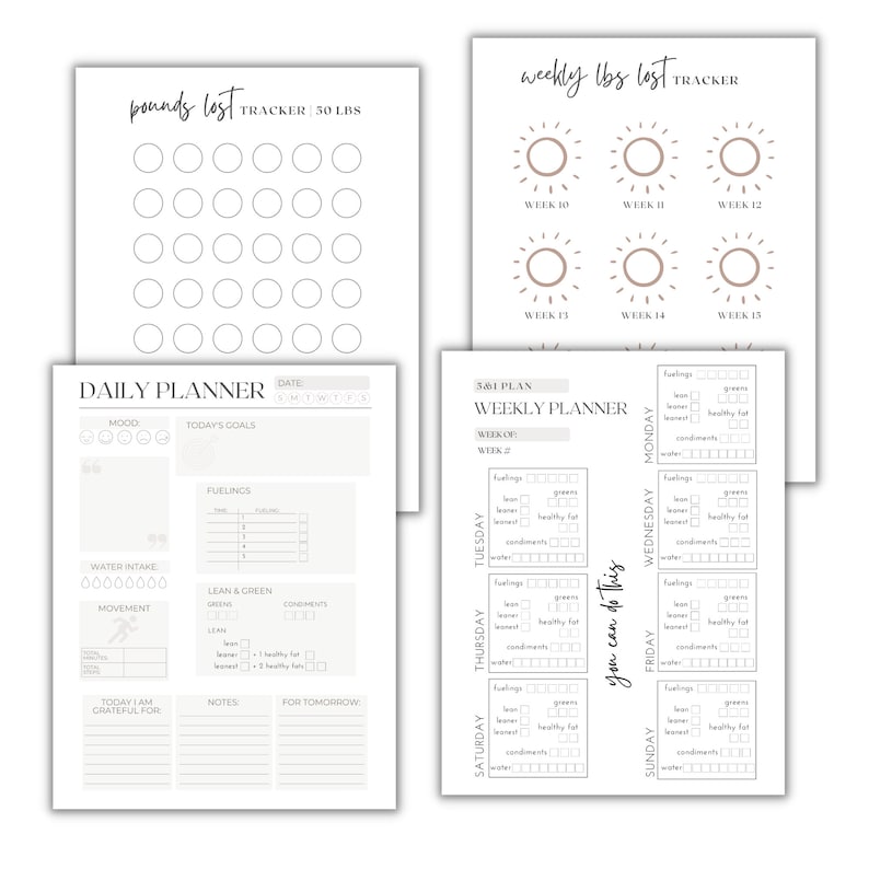 DIGITAL Optavia 5&1 Fueling Tracker, Planner, Guide | INSTANT DOWNLOAD ...