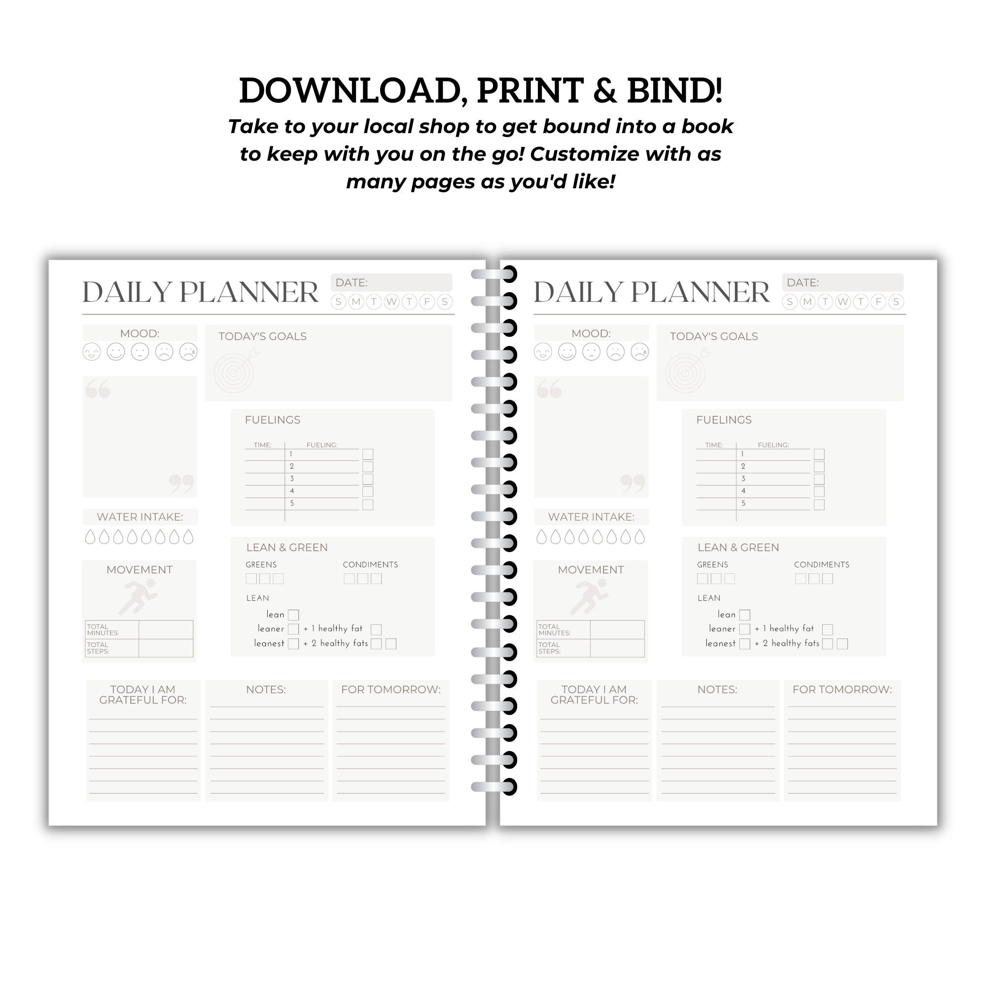 DIGITAL Optavia 5&1 Fueling Tracker, Planner, Guide | INSTANT DOWNLOAD ...