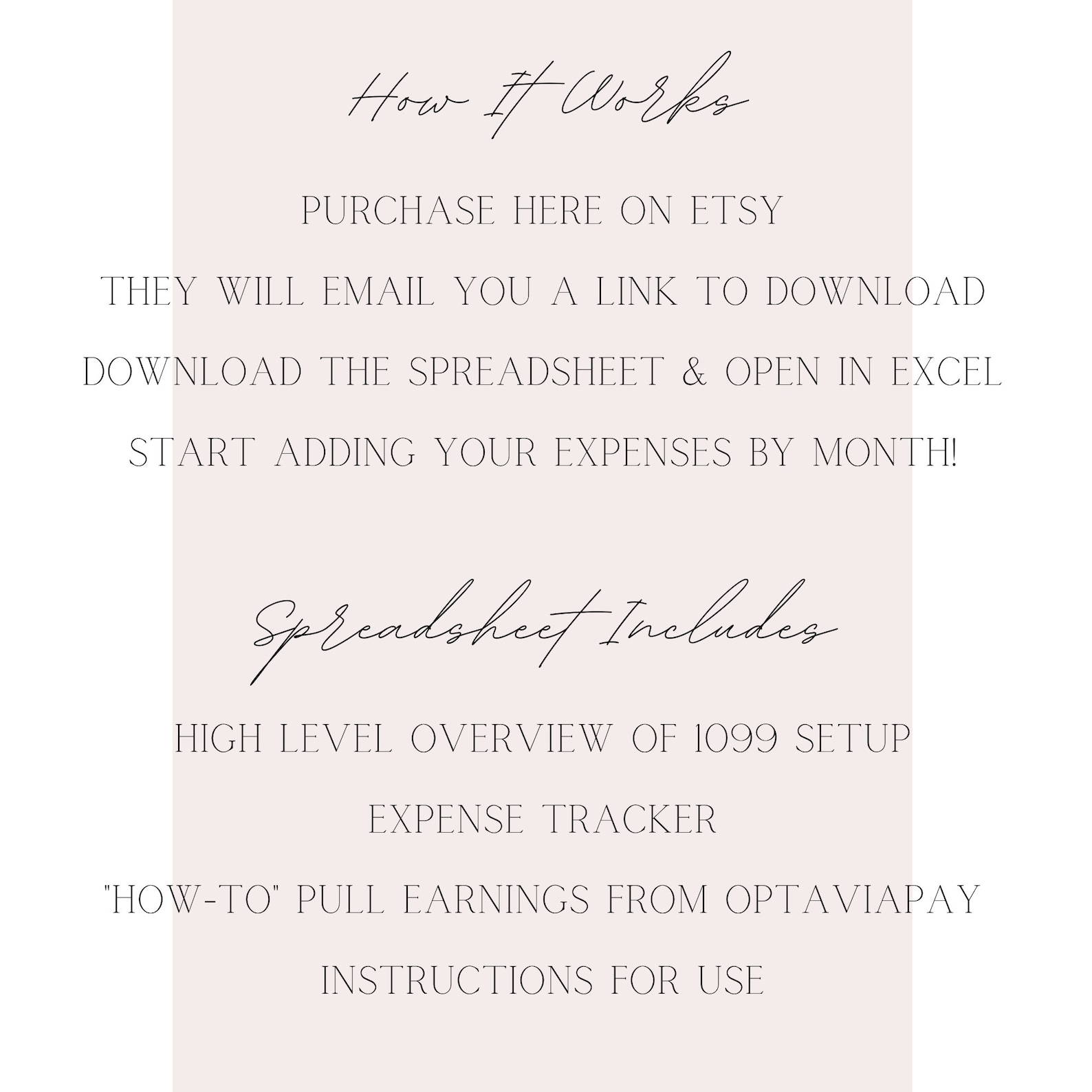 1099 Optavia Coach Expense Tracking Spreadsheet for Taxes - Etsy