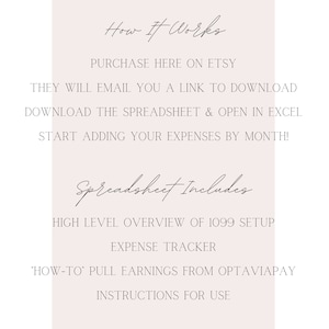 1099 Optavia Coach Expense Tracking Spreadsheet for Taxes - Etsy